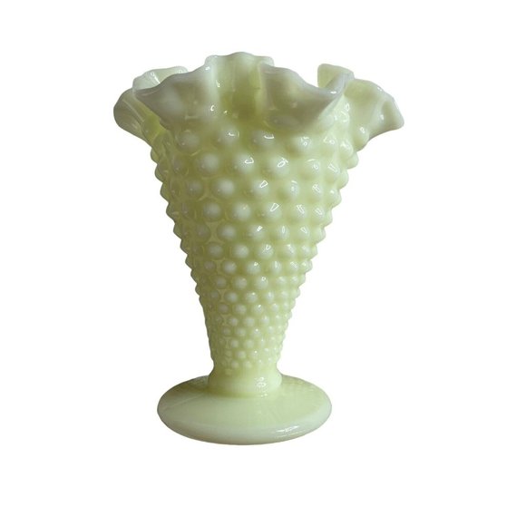 Fenton | Accents | Vintage Fenton Opalescent Vaselineuranium Glass ...